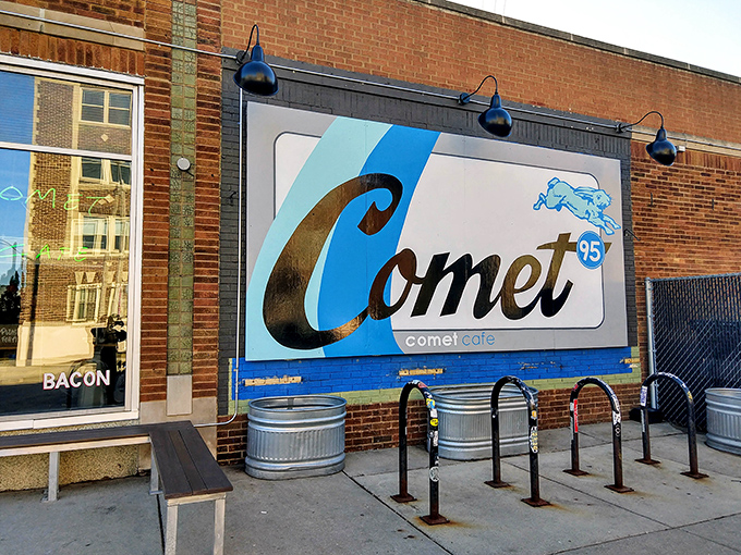 Comet Cafe's retro signage isn't just Instagram bait—it's a genuine article from when diners were the original social networks.