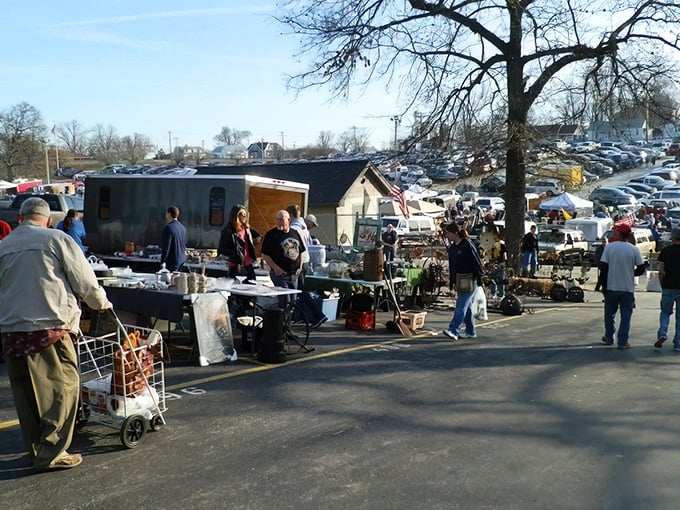 Here's where the magic happens - vendors spread their wares like a colorful quilt of possibilities across this welcoming community marketplace.