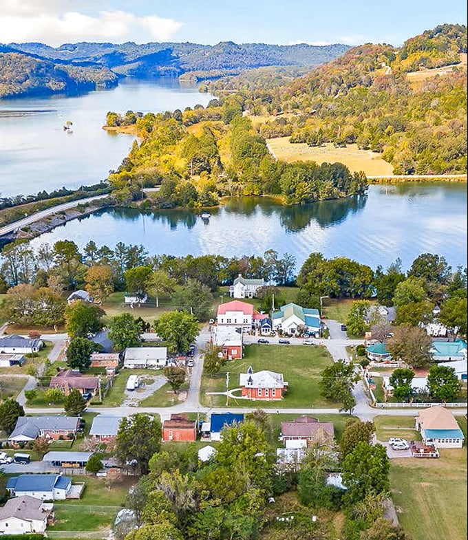 Granville's breathtaking aerial view reveals why locals call it Tennessee's best-kept secret &ndash; where water, woods, and small-town charm create perfect harmony.