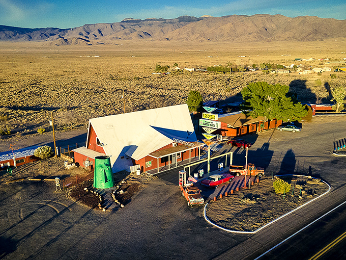 From above, the A-frame visitor center and its emerald sentinel appear like a mirage in the vast Arizona desert&mdash;a quirky oasis for road-weary travelers.