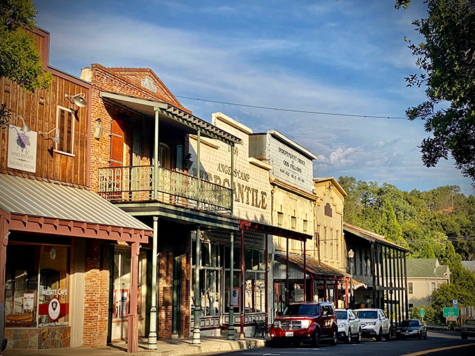 Historic storefronts that haven't changed in a century, where you half expect to see Mark Twain strolling down the sidewalk.