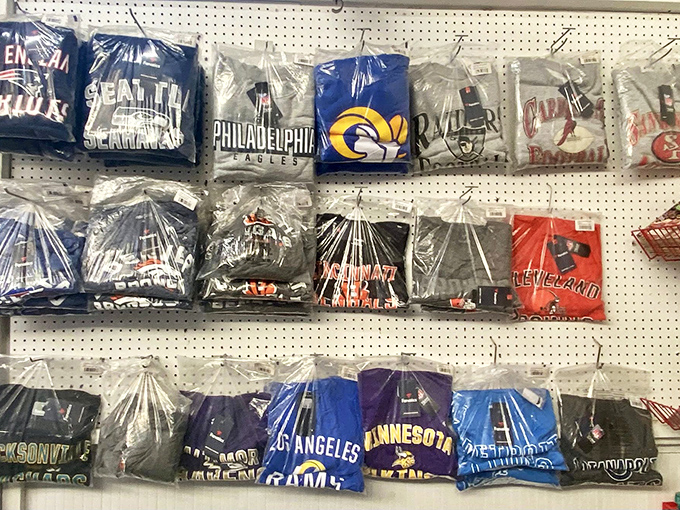 Sports fans rejoice! From Eagles to Rams, this wall of team spirit lets you represent your hometown heroes even in Virginia.