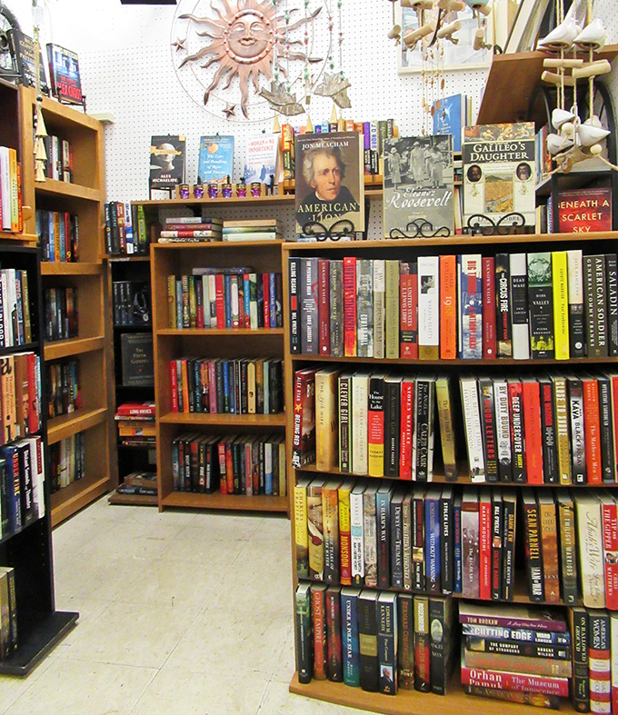 Books upon books upon books! This literary corner could keep you entertained through three apocalypses and still have something for the aliens.