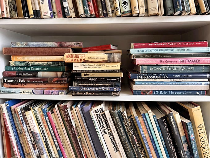 Literary heaven for bibliophiles! These shelves don't just hold books; they contain worlds waiting to be rediscovered and stories eager for new listeners.