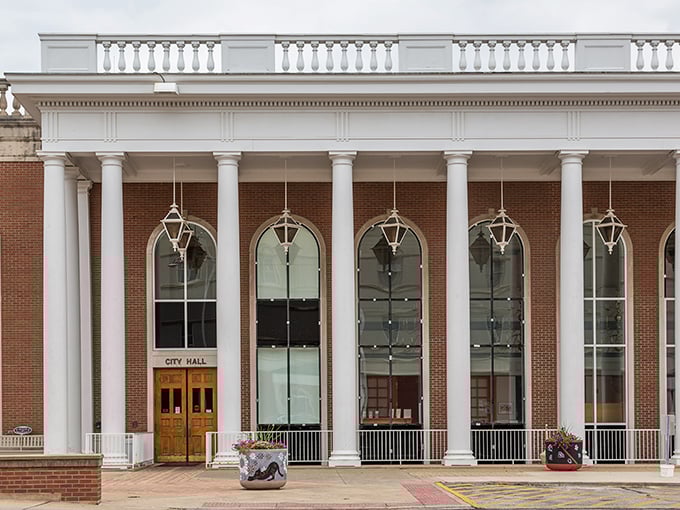 City Hall stands proudly with columns that say "Yes, we take our civic duties seriously" while somehow avoiding any hint of stuffiness.