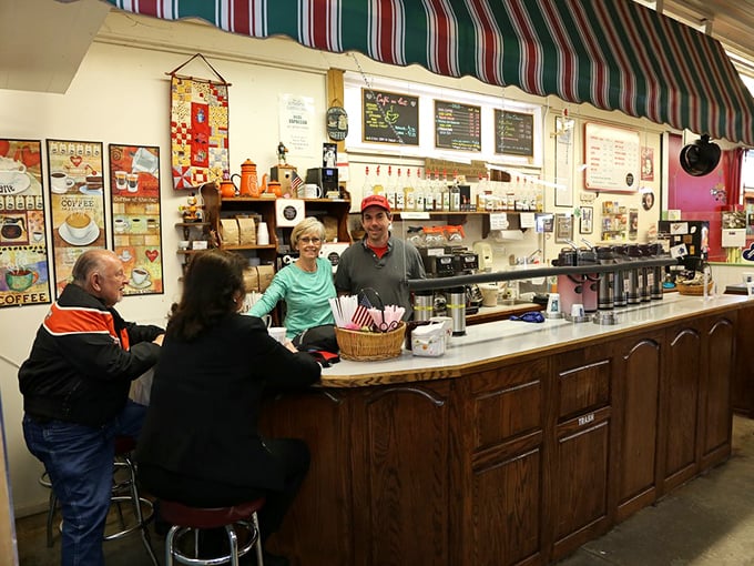 The coffee counter isn't just a caffeine station&mdash;it's command central where regulars exchange intel on the day's best finds while warming their hands around steaming mugs.