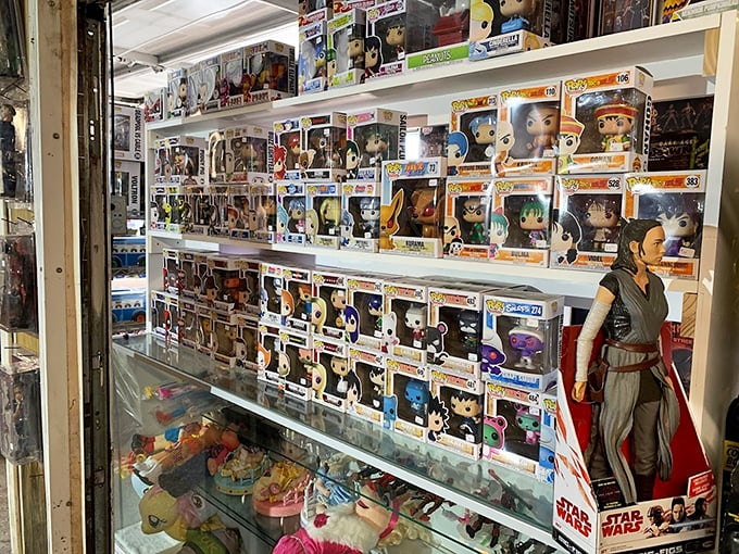 Pop culture paradise! These meticulously arranged Funko Pop figurines represent the modern collector's dream—where childhood nostalgia meets adult disposable income.