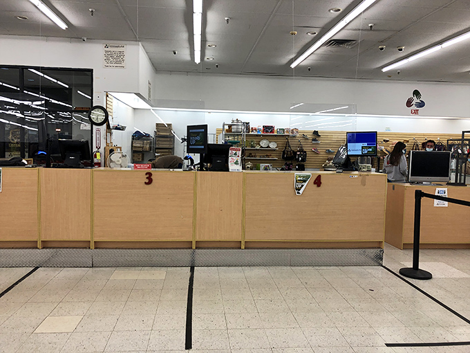 At these checkout counters, victory is measured not by what you spend, but by how much you save. Bargain hunters' mission control.