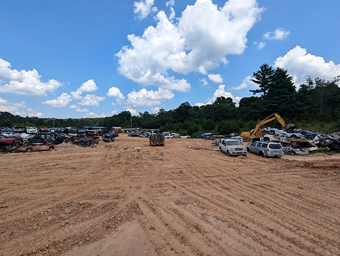 The car graveyard that doubles as your personal demolition playground awaits your arrival.