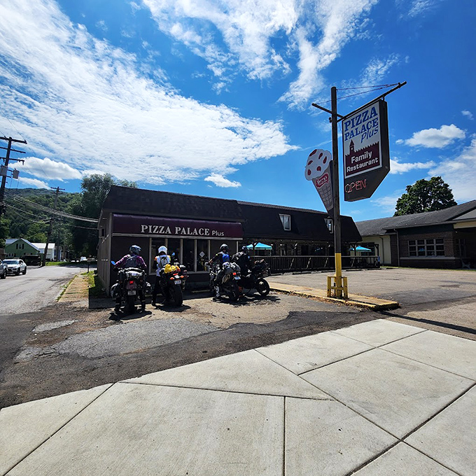 Pizza Palace Plus isn't just a meal stop&mdash;it's where motorcyclists and locals gather for hand-tossed pies that would make even a New Yorker nod in reluctant approval.