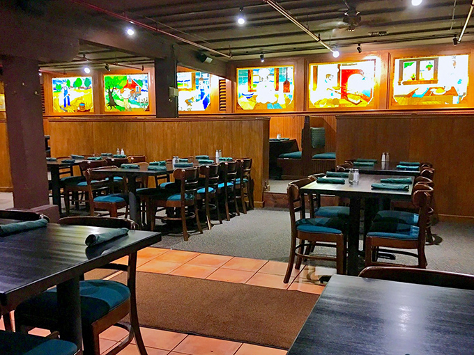 Where colorful murals meet comfort food magic, creating an atmosphere that's part art gallery, part dining paradise.