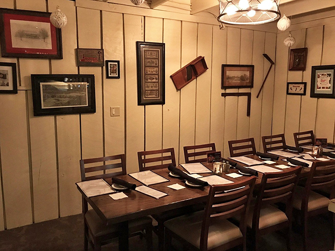 Private dining perfection where farm tools become art and conversations flow as freely as the wine. History on the walls, memories in the making.