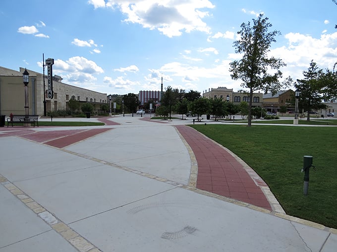 Kerrville's town square invites leisurely strolls under impossibly blue skies, where every bench seems to whisper, "Sit a spell, what's your hurry?"