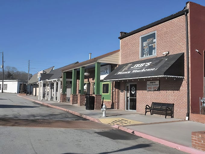 These historic brick storefronts along Main Street have witnessed generations of Austell residents, standing as steadfast as the community they serve.