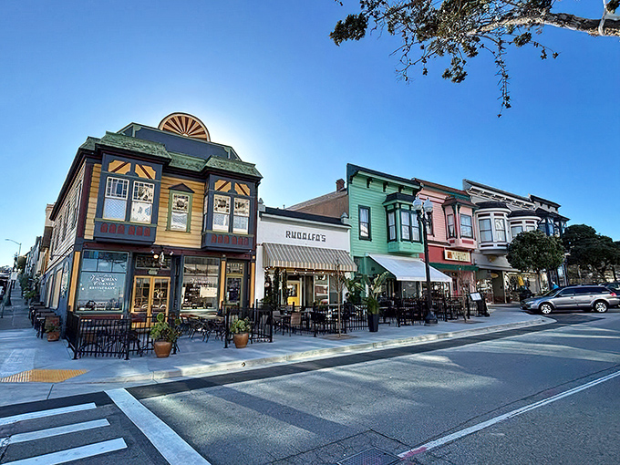 Downtown's colorful Victorian storefronts aren't just Instagram bait&mdash;they're living history where local shopkeepers still remember your name and coffee order.