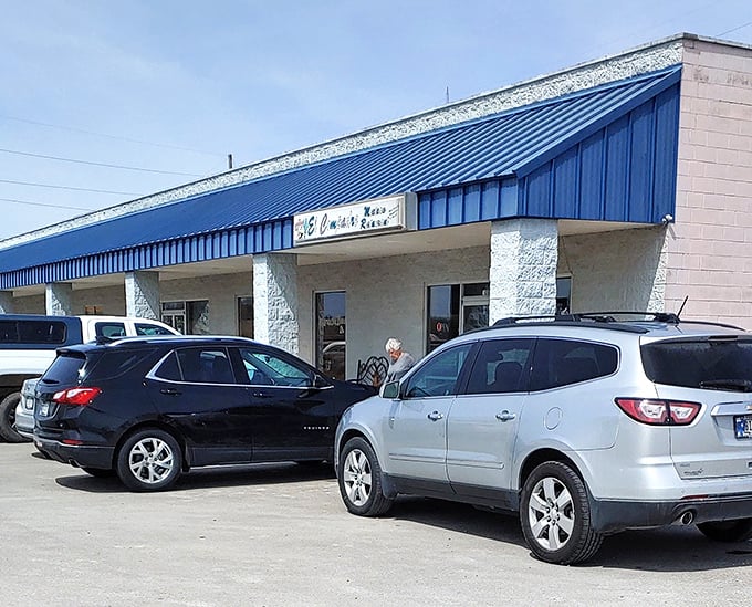 El Compadre's vibrant blue awning beckons hungry travelers like a desert oasis, promising authentic Mexican flavors in the heart of Indiana.
