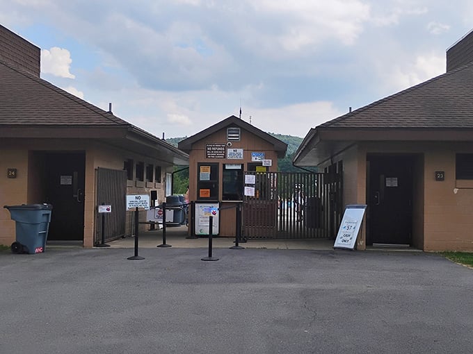 The unassuming entrance belies the natural wonders beyond. Like finding a secret door to Narnia, minus the talking lion and eternal winter.