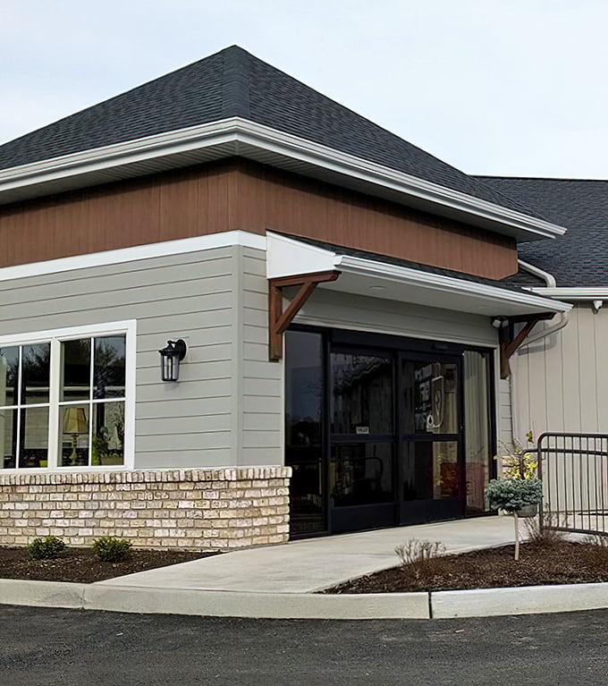 First impressions matter, and this welcoming entrance says "Come in, your next favorite thing is waiting inside."