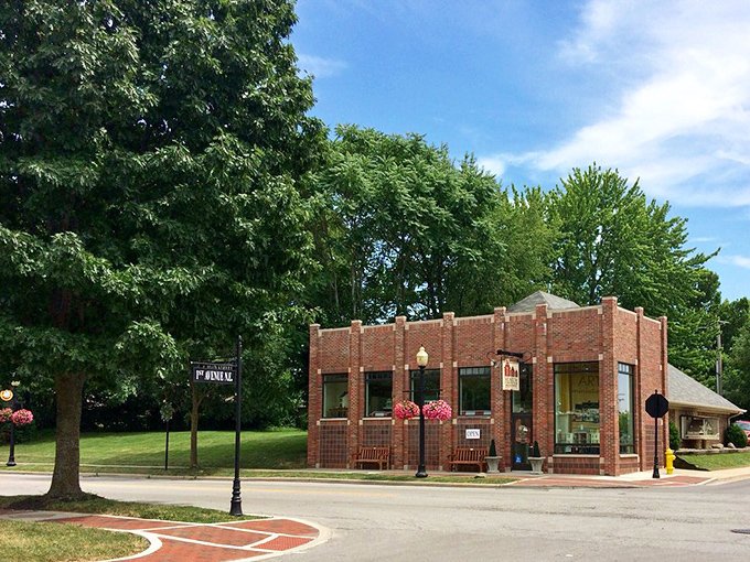 Nestled among leafy trees in downtown Carmel, this tiny brick building houses treasures that would make Alice in Wonderland feel right at home.