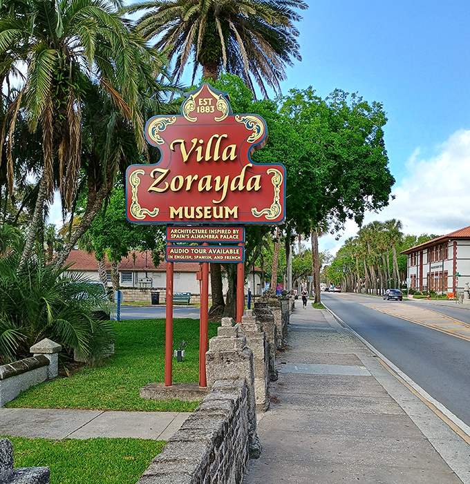"Once upon a time in St. Augustine..." The storybook entrance sign promises adventures that would make Scheherazade herself add a few more tales.