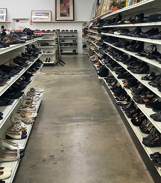 Shoe heaven isn't in a department store&mdash;it's here, where hundreds of gently-worn footwear options await their Cinderella moment.
