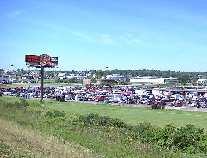 A sea of cars fills the massive parking lot, testament to the magnetic pull this treasure hunter's paradise has on weekend warriors from across Ohio.