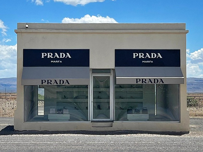 Fashion's most exclusive outpost stands defiantly against the elements, like a couture mirage that refuses to disappear into the West Texas horizon.