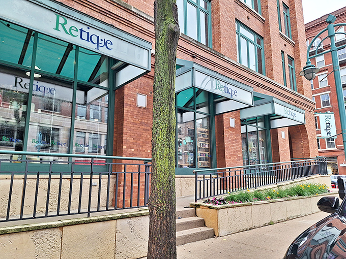 Nestled in a historic building, Retique's storefront promises treasure hunting adventures that won't require a second mortgage or buyer's remorse.