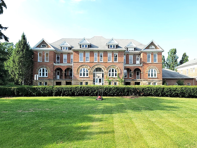 Manicured lawns can't soften the building's stern presence. This architectural time capsule has witnessed nearly two centuries of Ohio history&mdash;not all of it pleasant.
