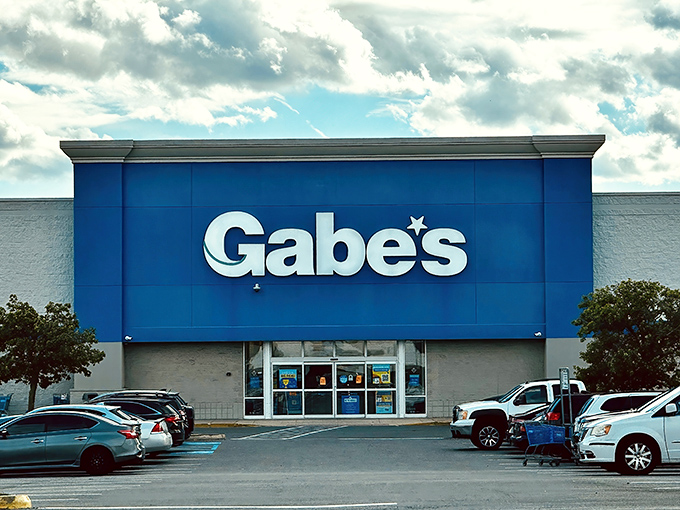 Blue skies and blue signage—a perfect Delaware day for discovering discounts that'll have you texting friends: "You won't believe what I found!"