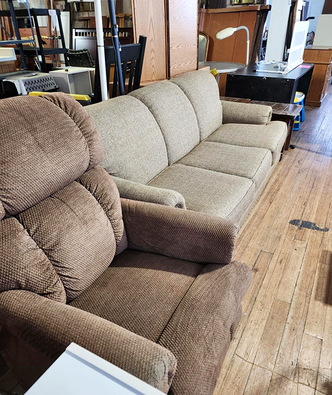 Sectional sofas lined up like they're auditioning for your living room's starring role.