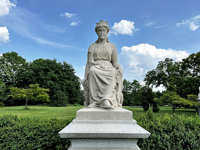 Classical beauty stands guard over the gardens. This statue has probably seen more selfies than a Kardashian Instagram account.