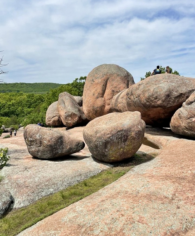 The park's namesake "elephants" line up in their eternal parade, showcasing nature's patient artistry that's been 1.5 billion years in the making.