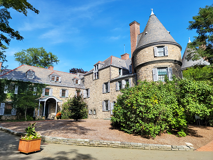Grey Towers stands like a European castle that took a wrong turn and landed in Pennsylvania. Those turrets aren't compensating for anything &ndash; they're just magnificent.