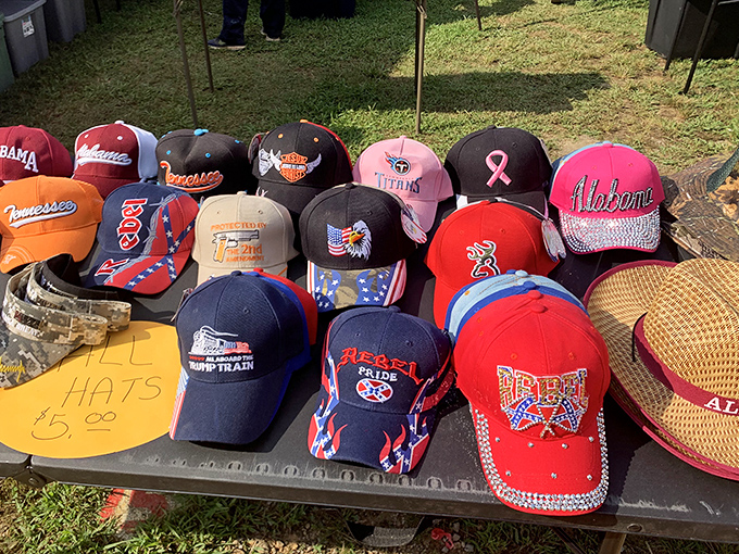 Hat heaven for sports fans! From Titans pink to Alabama crimson, these caps tell stories of team loyalty and sun-soaked game days across the South.