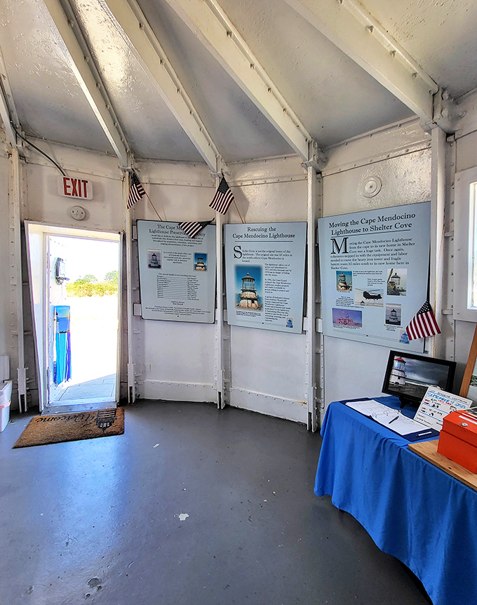 Step inside and time travel! The lighthouse interior feels like walking into a maritime museum where history whispers from every corner.