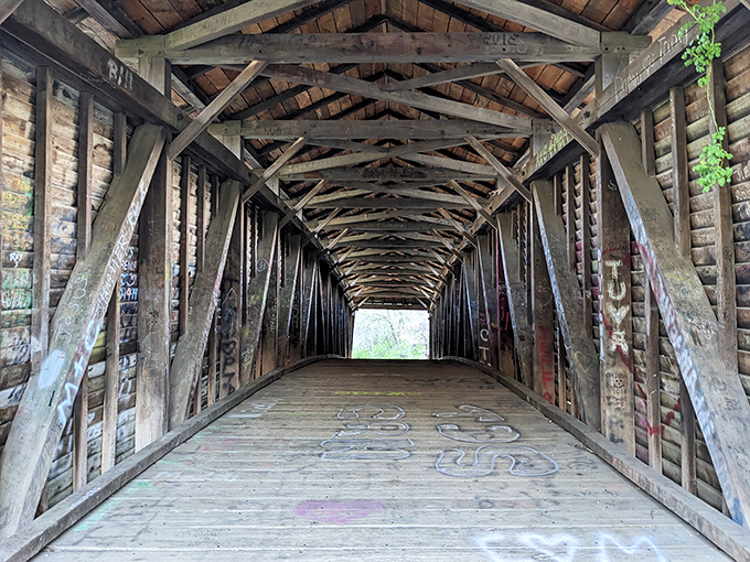 Step inside and you're walking through a wooden time machine. These hand-hewn beams have witnessed nearly two centuries of travelers, each footstep adding to its storied history.