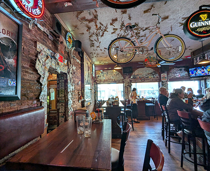 Where exposed brick meets bicycle art, Bullwinkle's interior feels like that cool friend's place who somehow makes "eclectic" look effortlessly charming rather than chaotic.