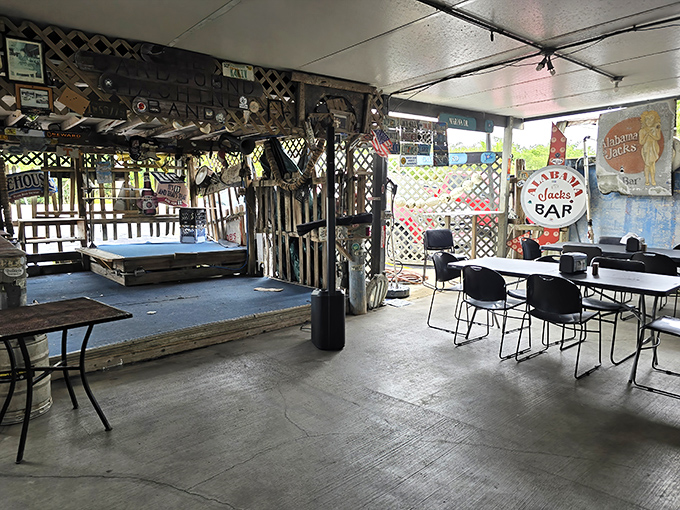 Inside, the lattice-lined walls and no-frills seating tell you everything you need to know: this place prioritizes flavor over fanciness.