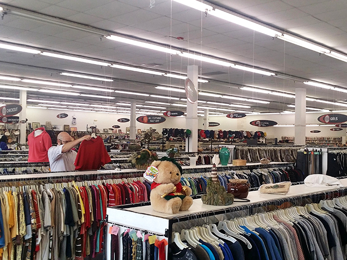 Rows upon rows of potential wardrobe upgrades await the patient hunter. The thrill isn't in the fluorescent lighting&mdash;it's in what you might discover.