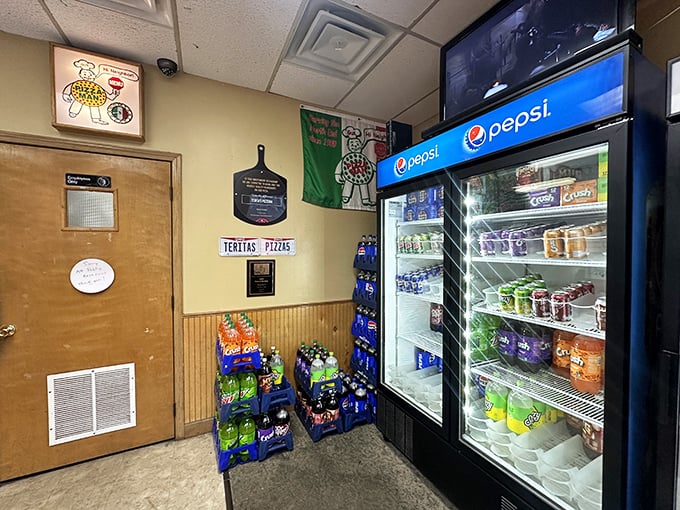 The no-frills waiting area speaks volumes: when you're this focused on pizza perfection, fancy decor is just a distraction.