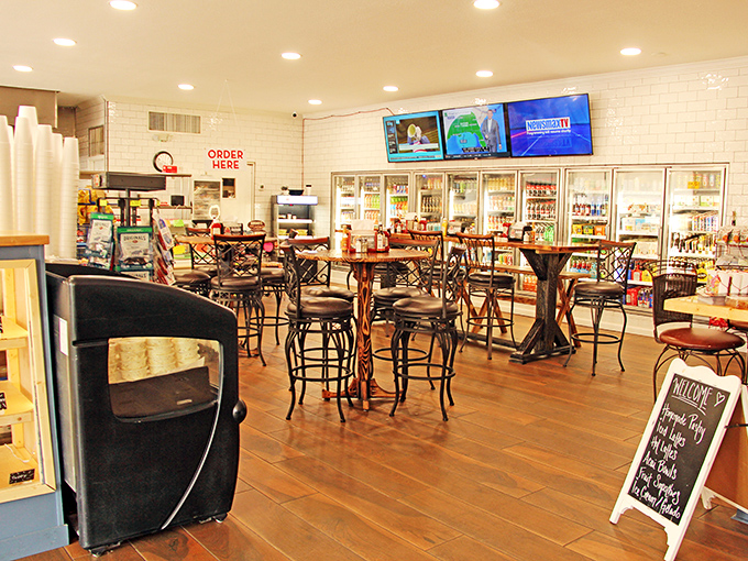 Inside, wooden floors and subway tiles create that perfect "I've discovered something special" atmosphere where breakfast dreams come true.