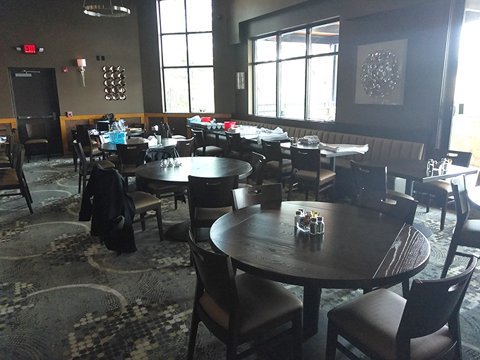 The dining room strikes that perfect balance between upscale and approachable &ndash; like your fancy friend who still laughs at dad jokes.