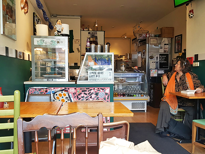 Inside, the cozy interior feels like your British gran's kitchen&mdash;if she happened to be an exceptional pie maker with impeccable taste.