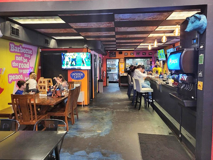No white tablecloths here&mdash;just honest-to-goodness BBQ in a space where the TVs might entertain you, but the food will captivate you.
