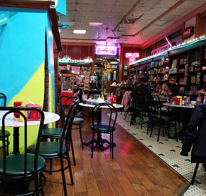 Step inside and suddenly it's 1955, complete with checkered floors and the sweet smell of nostalgia on tap.