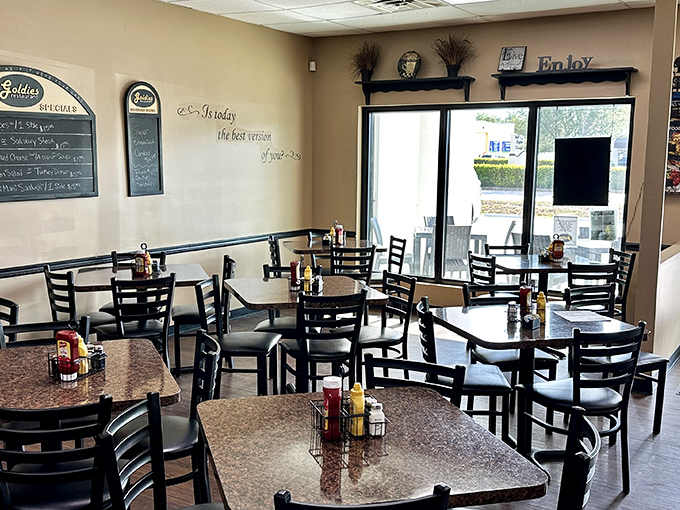 Classic diner vibes meet modern comfort in this welcoming space where every table tells a story.