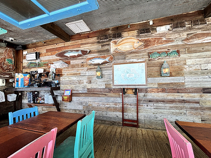 Rustic wooden walls adorned with colorful fish tell you this isn't some corporate seafood chain&mdash;this is the real Florida, where the decor has stories to tell.