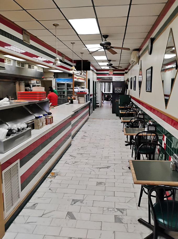 Those racing stripes aren't just for show &ndash; they're training your eyes for the pizza sprint ahead.