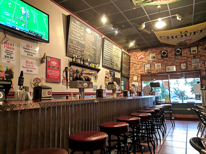 Brick walls, bar stools, and that unmistakable feeling that something delicious is about to happen here.